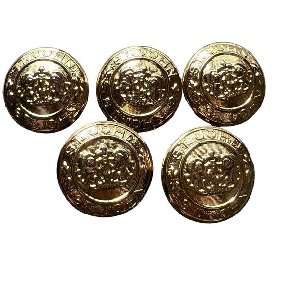 St. John | Other | St John Gold Crest Replacement Buttons Double Lion ...
